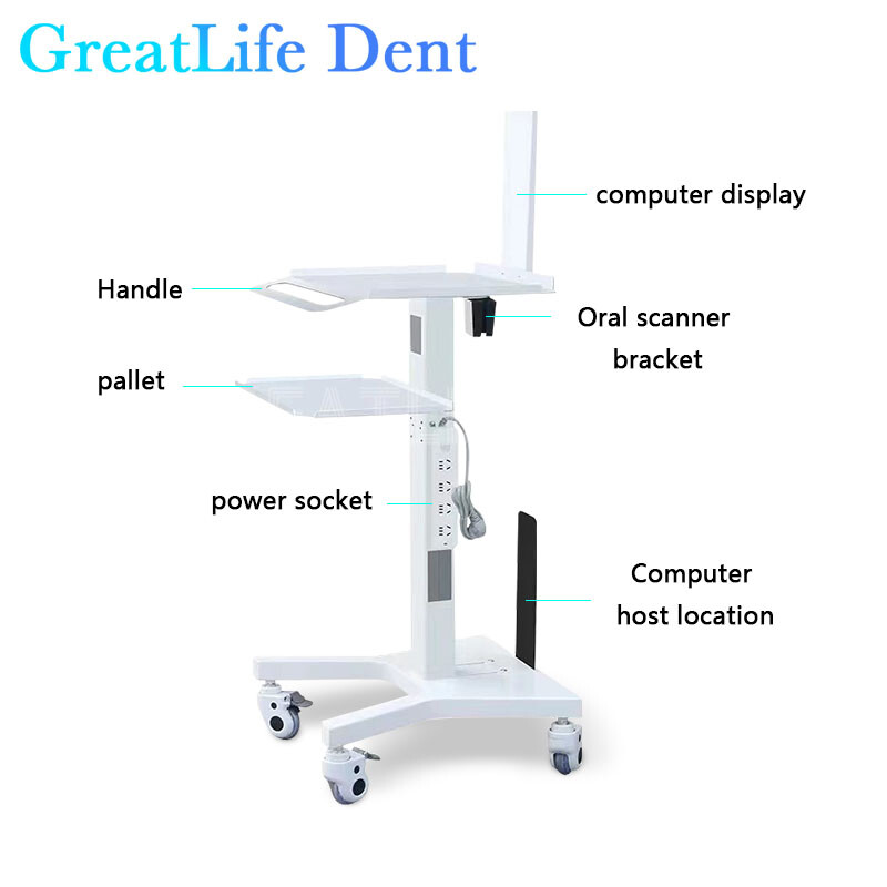 Dental Scanner Cart Intraoral Scanner Trolley Tool Cart With Bracket ...