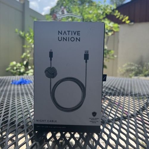 Native Union Night 10' Ft Braided weighted IOS to USB-A Cable iphone ...