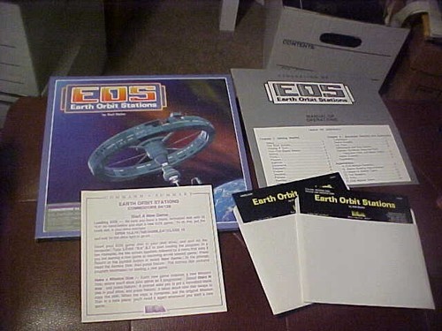 1984-87 Commodore 64 & 128 Video Game EOS EARTH ORBIT STATIONS Complete ...