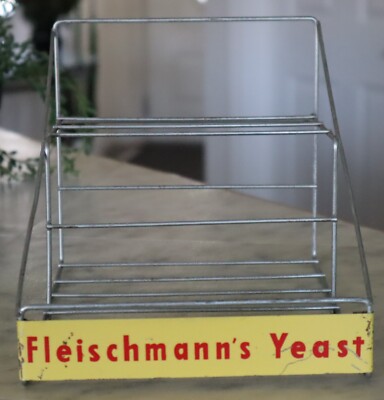 Vintage Fleischmann's Yeast Metal Wire Counter Display Rack | eBay