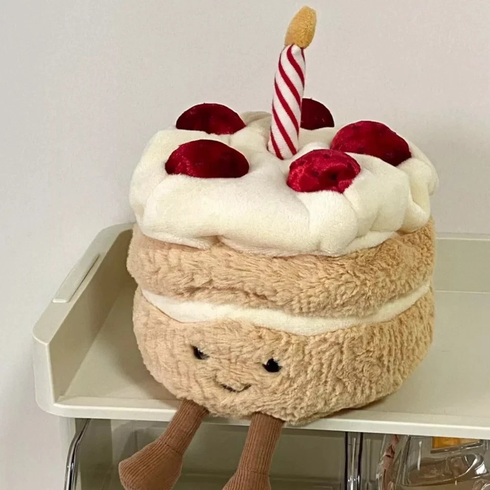 Jellycat Amuseables Strawberry Birthday Cake Plush Doll Kids Birthday ...