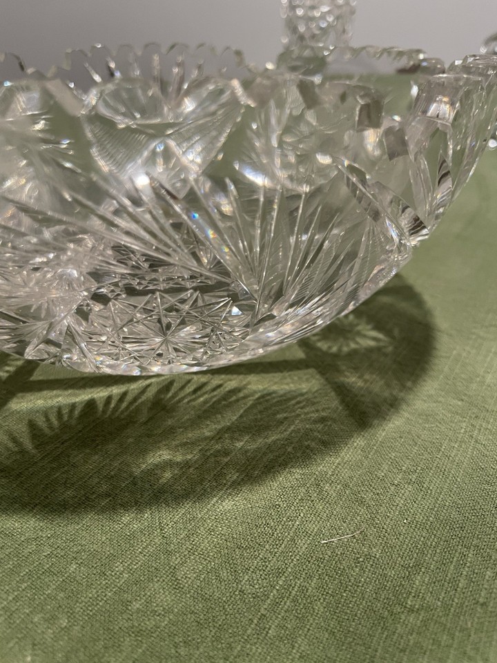 Cut Glass Serving Bowl Leaded Crystal | eBay