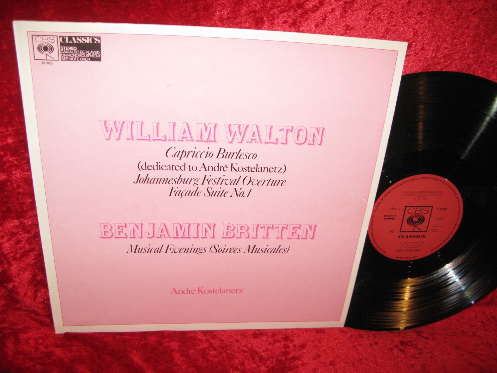 1973 UK NM CBS 61365 STEREO William Walton*, Benjamin Britten, André ...
