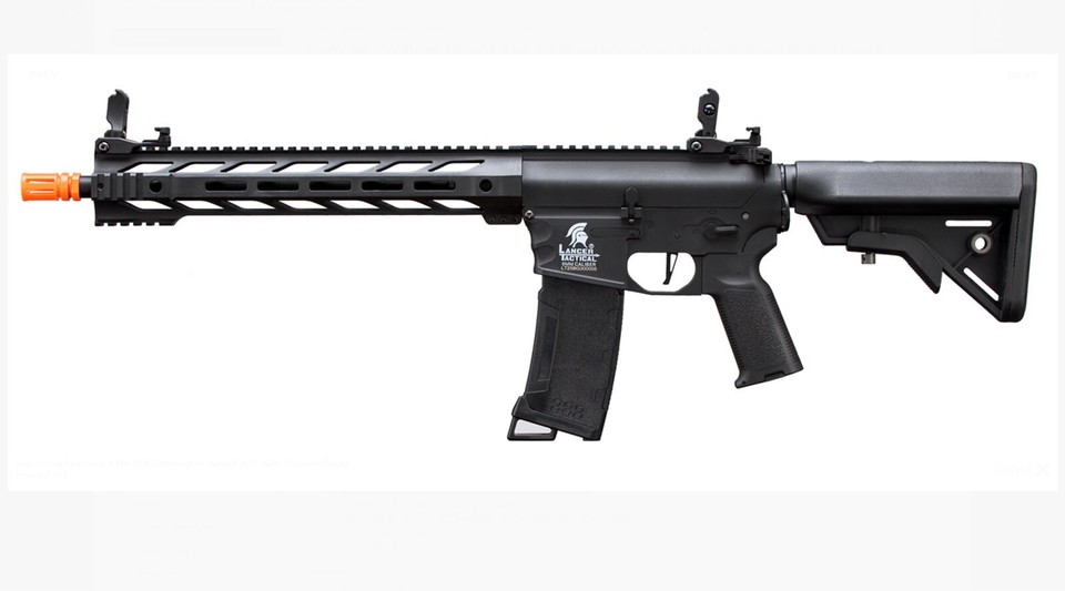 Lancer Tactical Gen 3 Interceptor SPR Airsoft M4 AEG Rifle 380-400 FPS ...