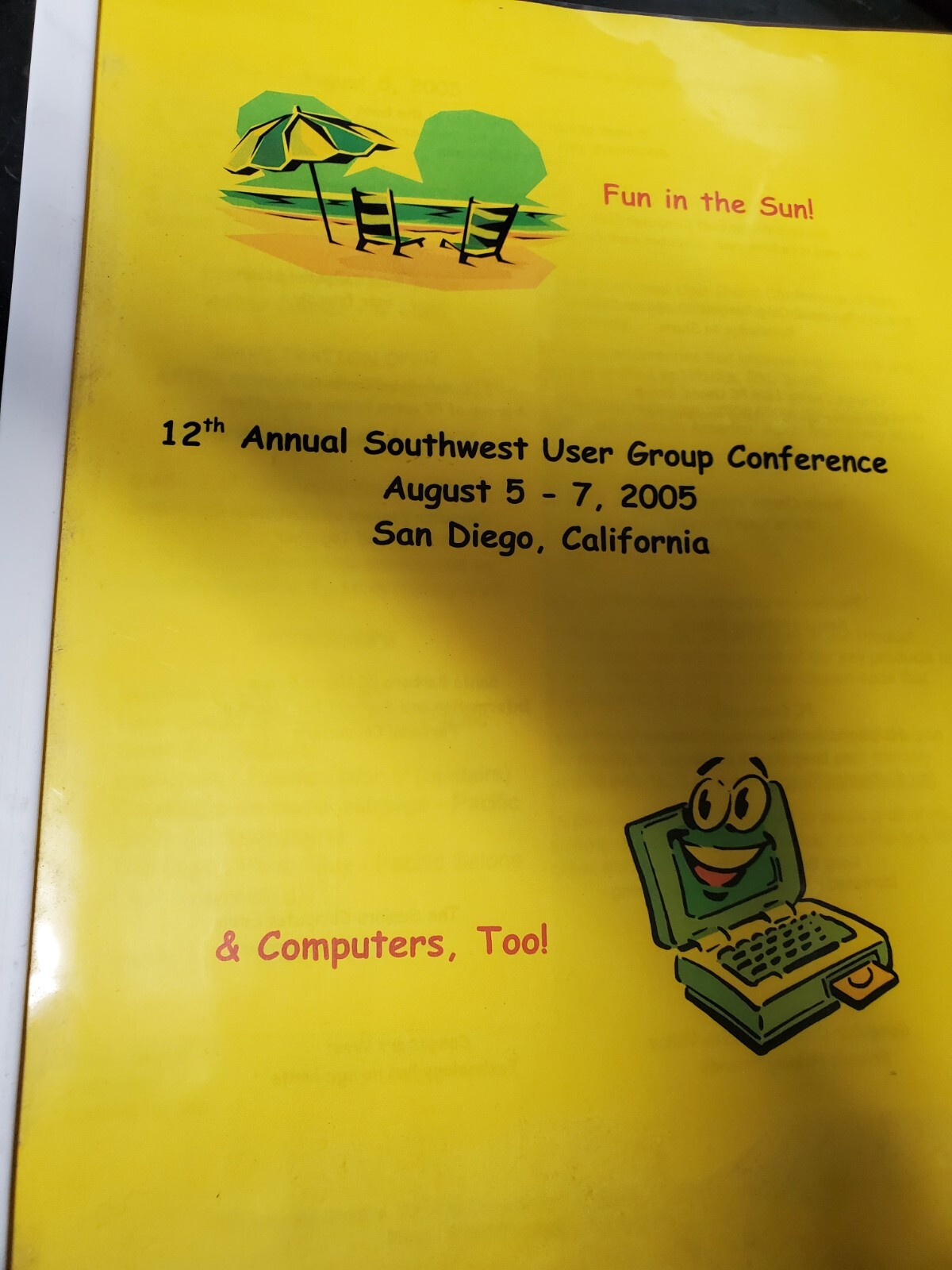 12th annual Southwest User Group conference Aug 2005 computers, etc | eBay