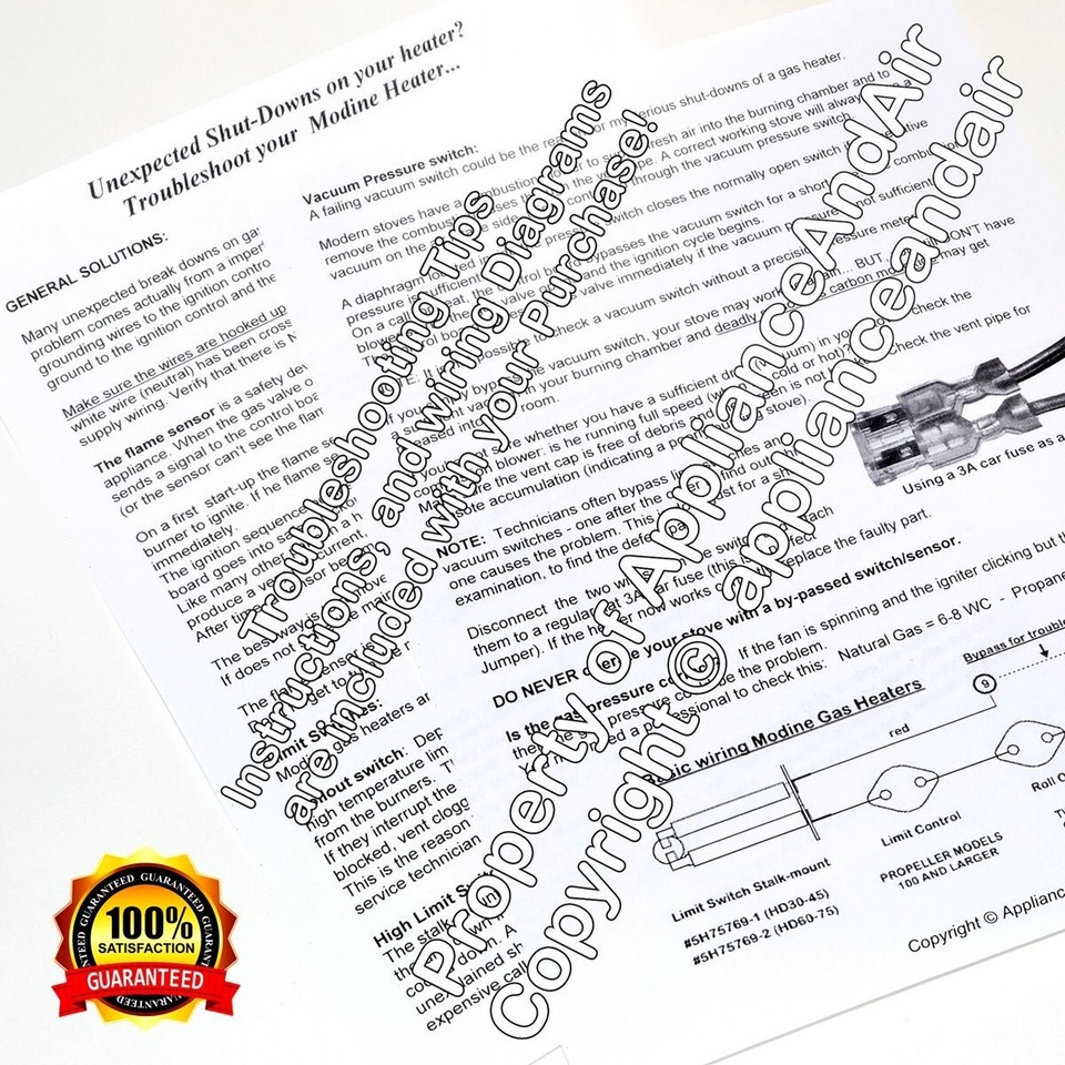 5H071675 Modine Fan Time Delay Relay Unit Gas Heaters, in Stock Ships ...