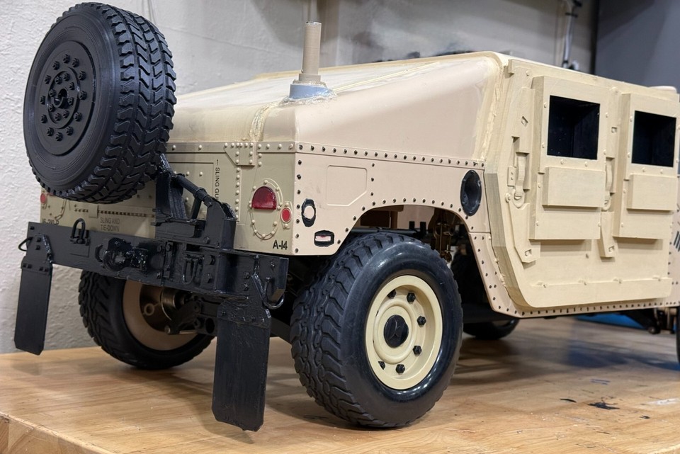 Custom Humvee Rear Lower Bumper Extension, multiple scales | eBay