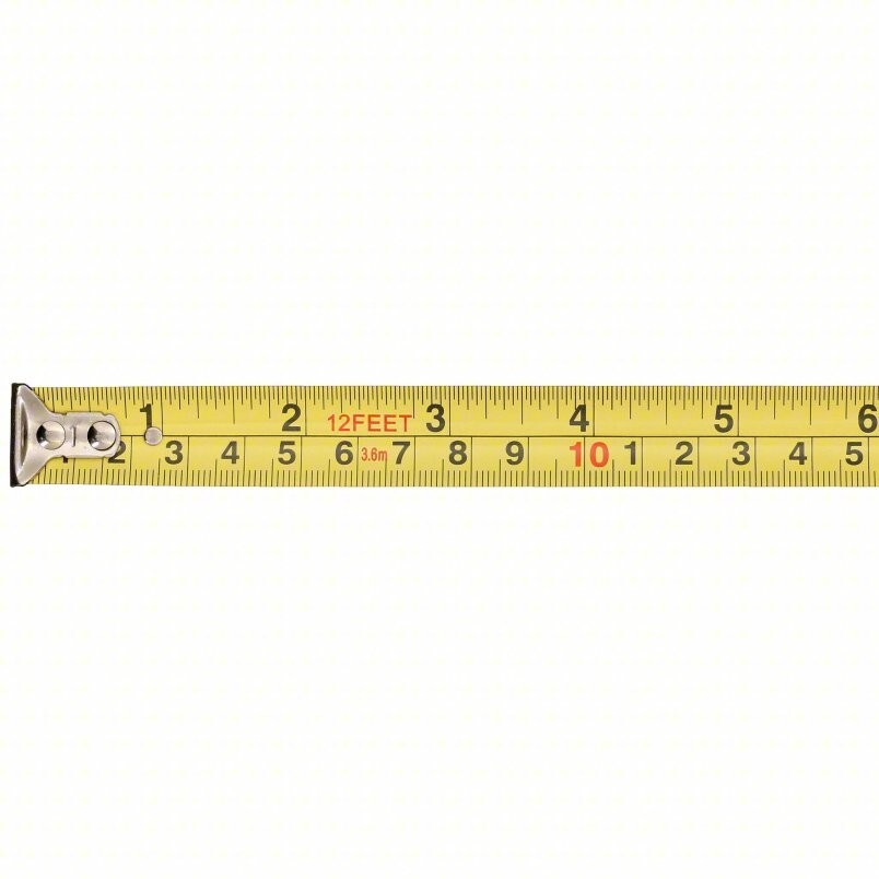 12 Foot Metric Tape Measure Dual Scale Standard Inch cm Ruler Single ...