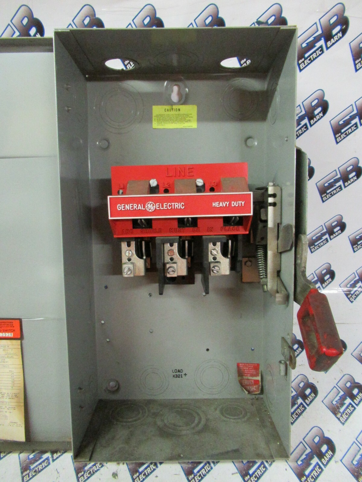 GE THN3362, Model 7, 60 Amp, 600 Volt, 3PH 3W, Non Fused, NEMA 1 ...