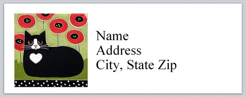 Personalized address labels Cute Abstract Cat (P 625) | eBay