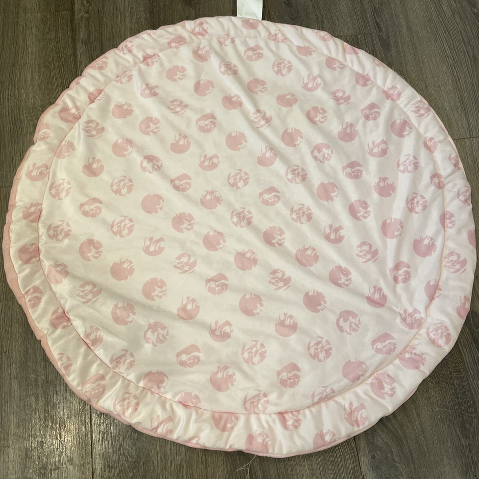 Manhattan Kids 32" Round Reversible Round Play Mat Tummy Time Pink ...