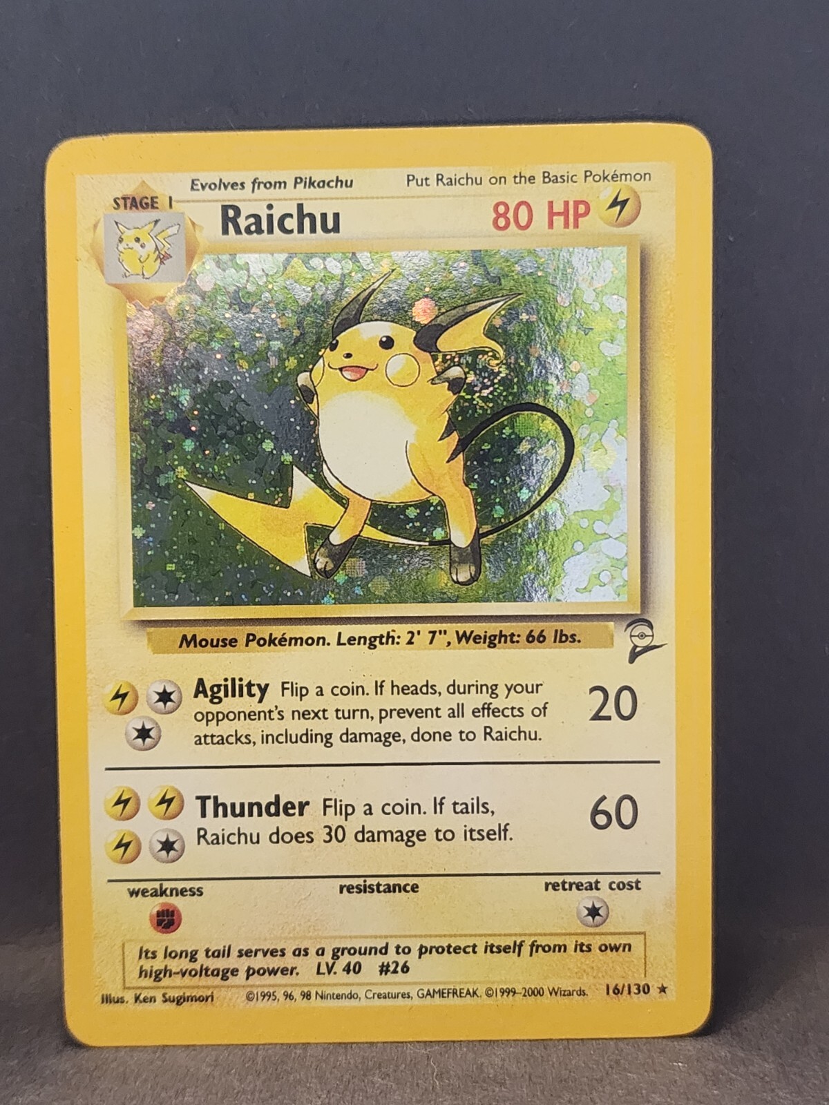 Pokémon TCG Raichu Base Set 2 16/130 Holo Unlimited Holo Rare | eBay