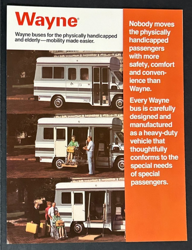 Wayne Corporation Bus Brochure - Chaperone, Busette & Lifeguard | eBay