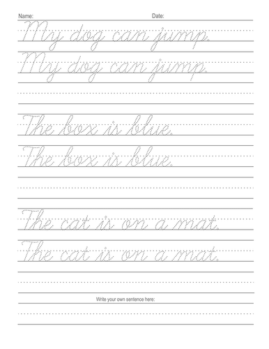 Cursive Handwriting Workbook for Kids: Cursive for Beginners Workbook ...