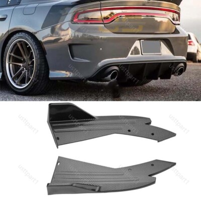 For Dodge Charger RT SRT SXT Rear Bumper Spoiler Splitter Diffuser Side ...