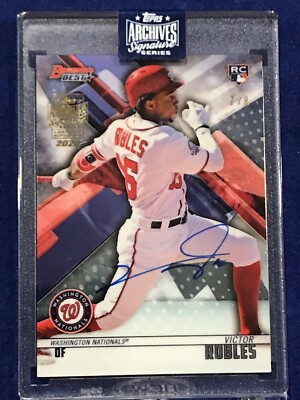 Victor Robles RC Auto 7/8 ~ 2020 Topps Archive Signature Series~Bowman ...