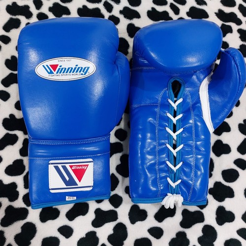 WINNING Boxing Gloves 16oz MS-600 Blue Training lace Type Pro Type | eBay