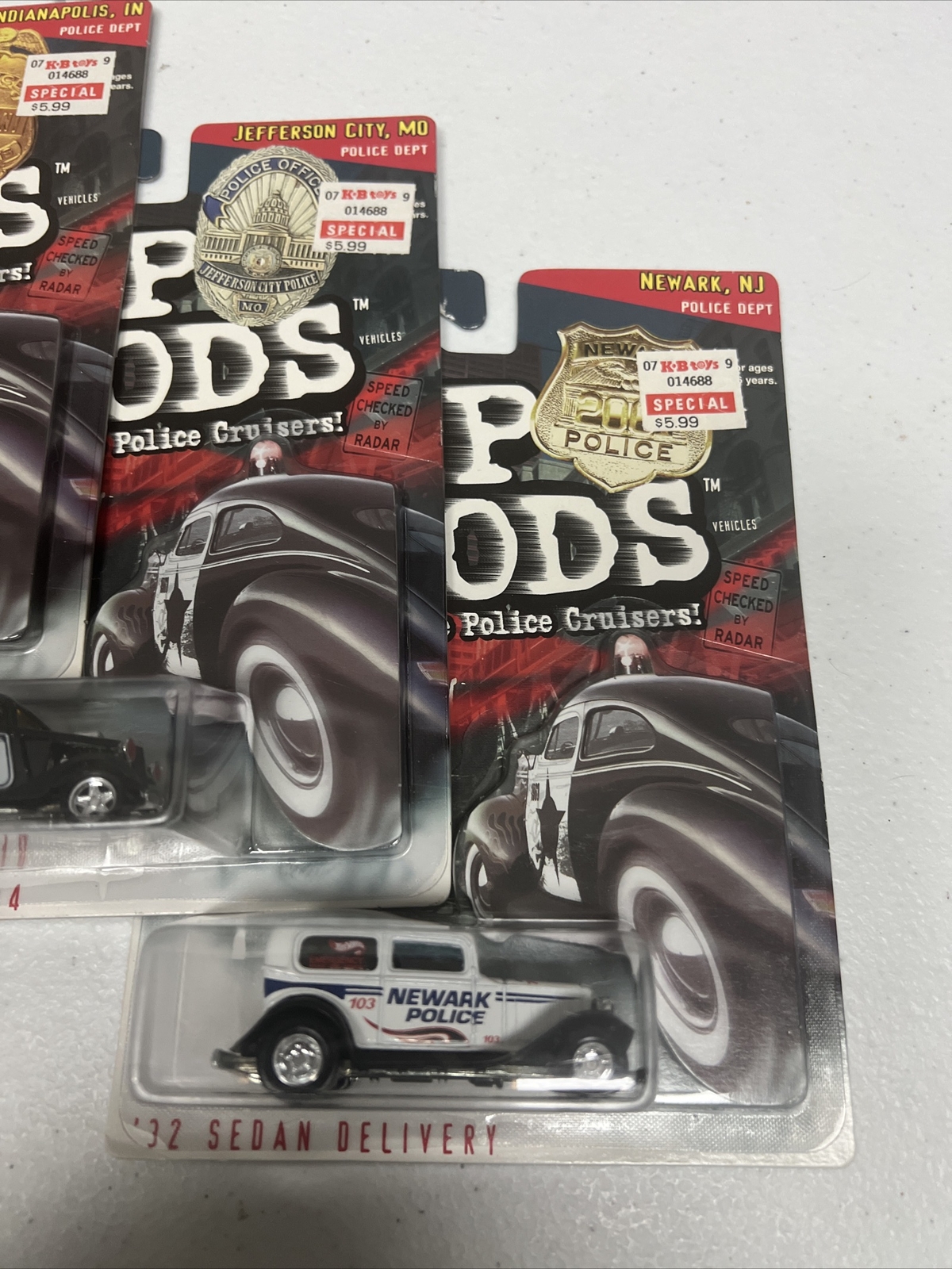Hot Wheels Cop Rods Lot Of 7 Of 16 Series 1 Six Different Cars VHTF | eBay