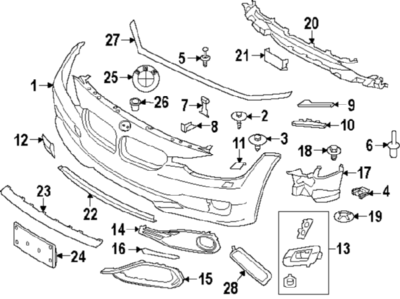 BMW 51117294837 GENUINE OEM LOWER GRILLE | eBay