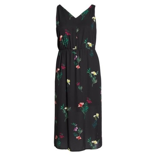 NWT Womens Plus Size 1X Vince Camuto Black Tropical Garden Midi ...