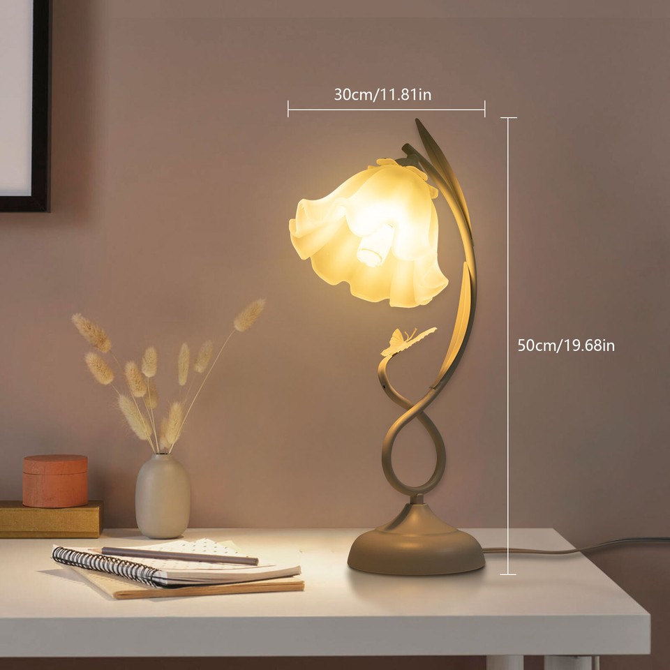 Bedside Reading Lamp Flower-shaped Table Lamp Free Standing Desk Lamp ...