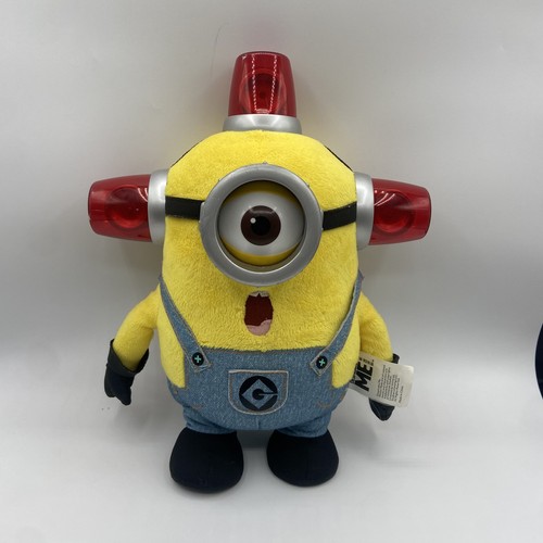 Minions Despicable Me Fire Alarm Flashing Lights Plush Megaphone ...