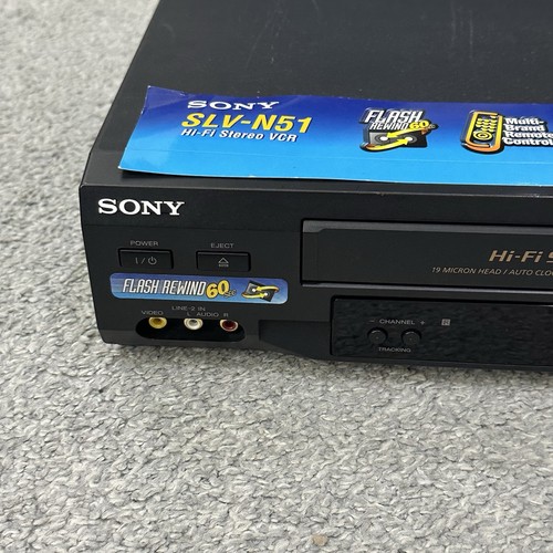 Sony SLV-N51 VCR 4 Head Hi-Fi Stereo VHS Player Recorder TESTED WORKS ...