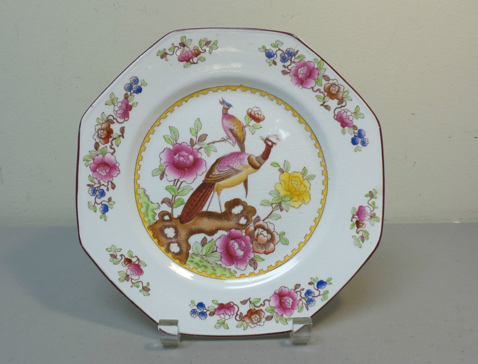 SET/6 F. WINKLE & CO WHIELDON WARE "OLD CHELSEA" 8-SIDED PLATES | eBay