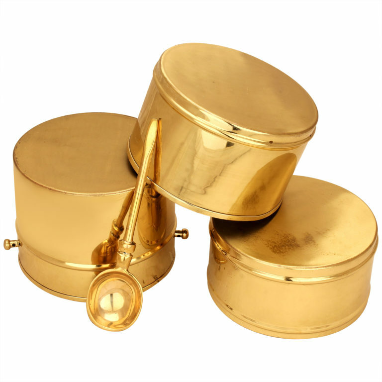 Beautiful Attractive 3 Tier Brass Steel Lunch Box For Office Free ...