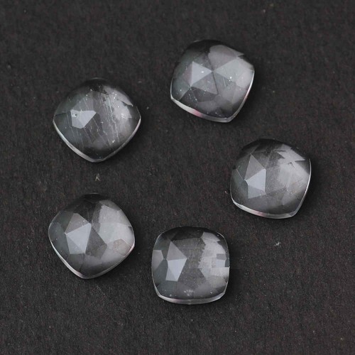 12mm Crystal Quartz Cushion Rose Cut 50 Pcs Natural Calibrated Loose ...