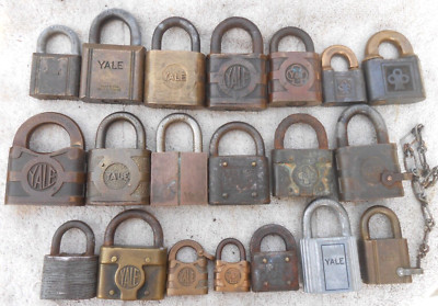 Lot of 20 Vintage YALE Padlocks NO key " Good to start Padlock ...