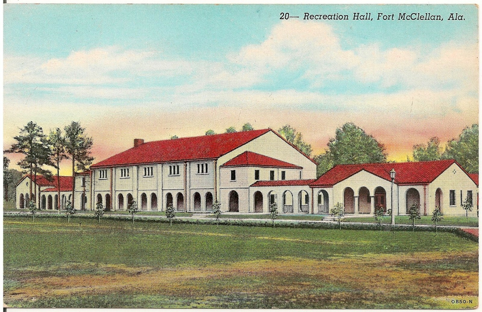 Recreation Hall, Fort McClellan AL Postcard | eBay