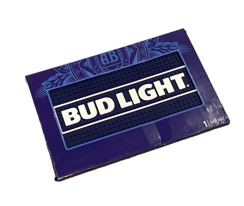 Bud Light Bar Mat 12” X 18” Rubber Drip Brand New Free Shipping ...