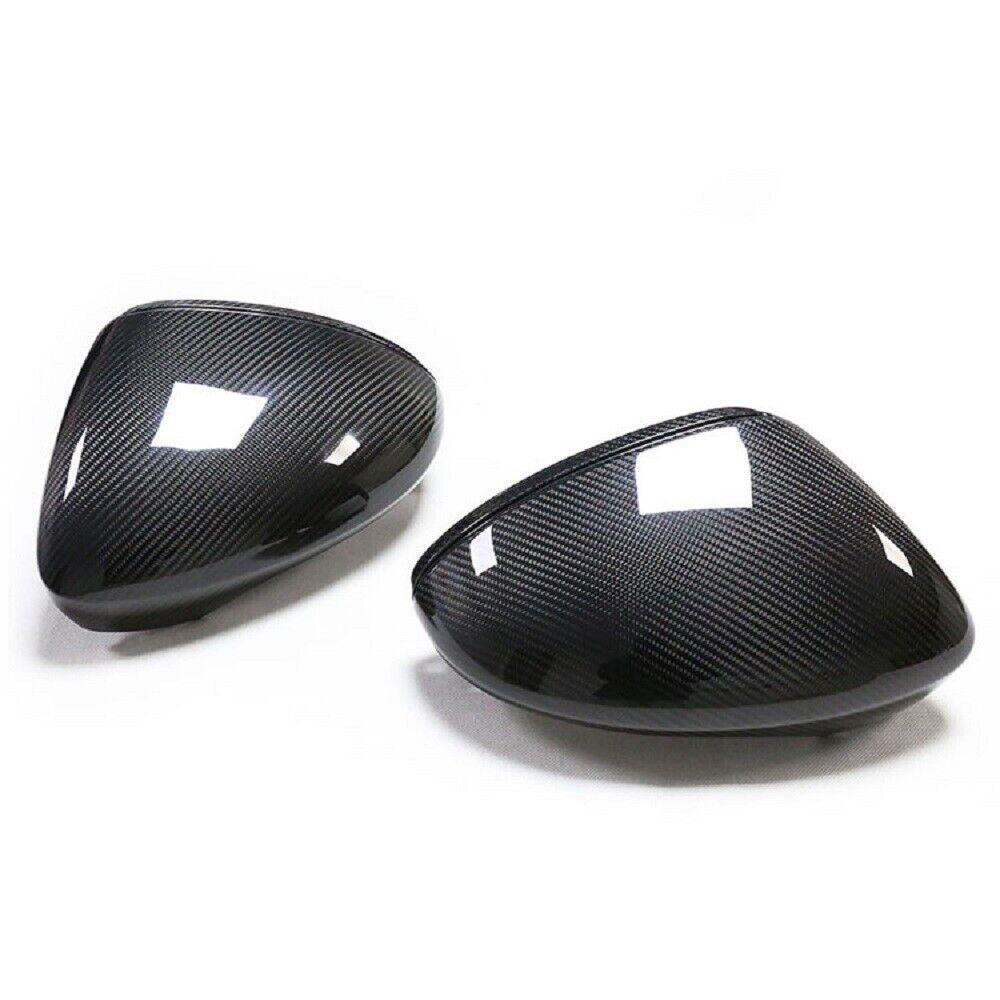 2PCS Dry Carbon Fiber Car Side View Mirror Caps Replace For Porsche ...