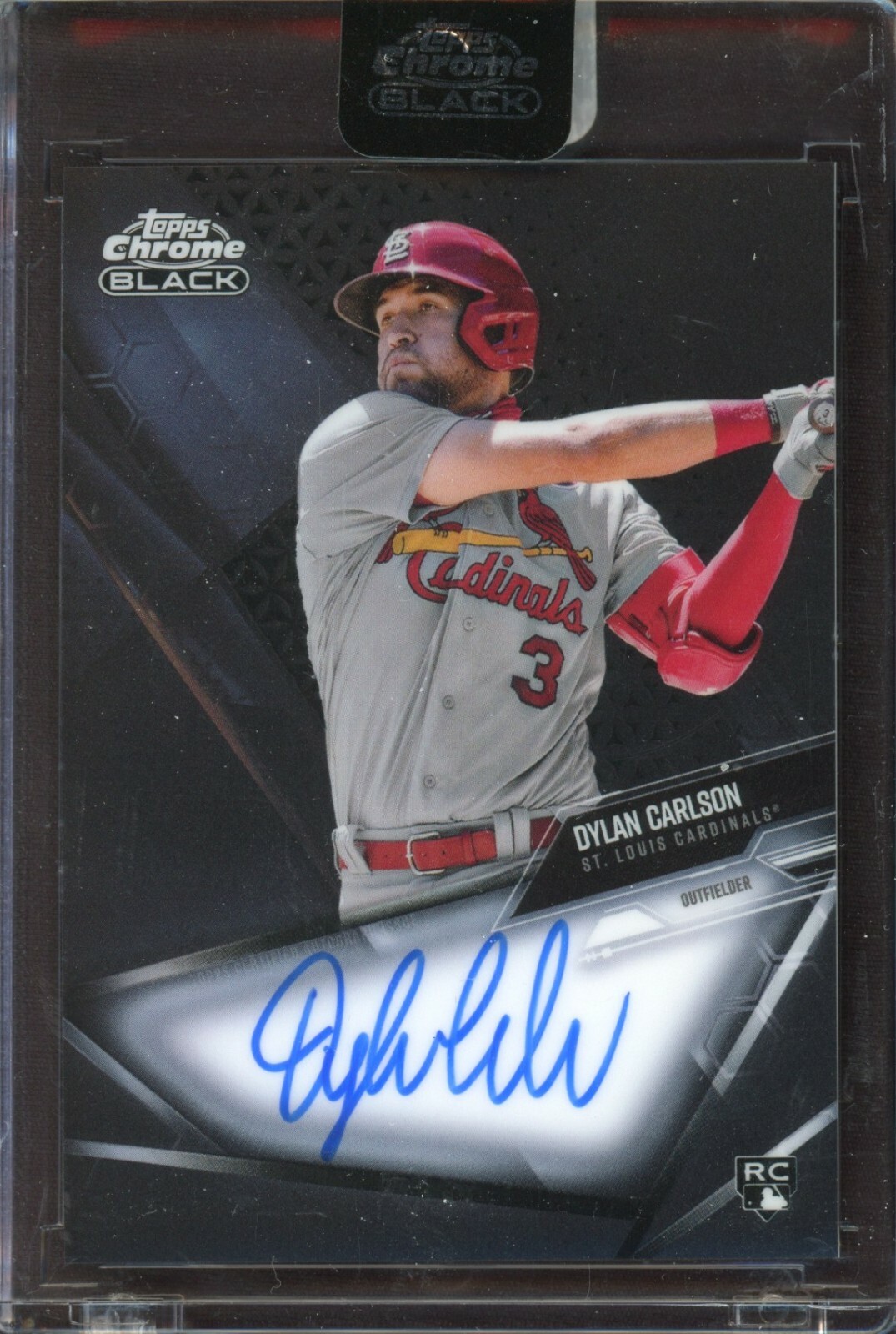 2021 Topps Chrome Black Dylan Carlson St. Louis Cardinals Rookie ...