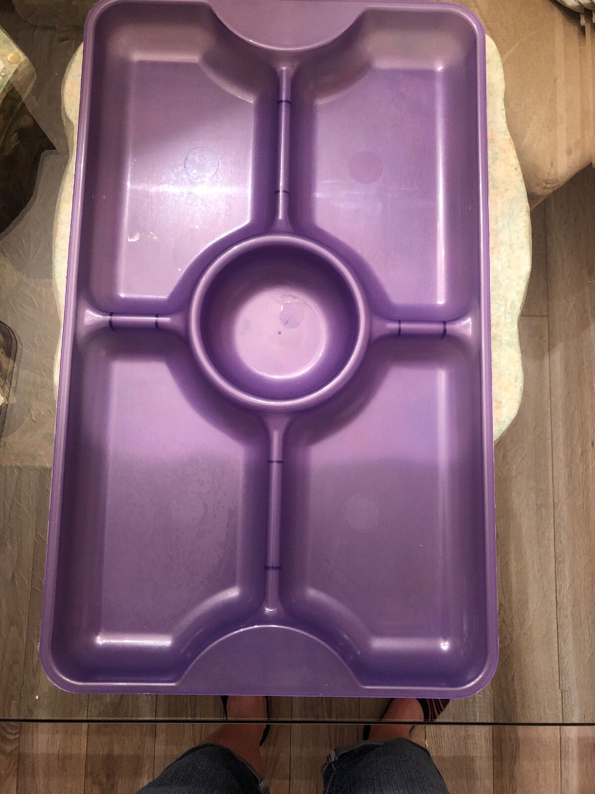 Plastic Trays Multi-colored 3-Set Four Food Slots 1 Drink Slot | eBay
