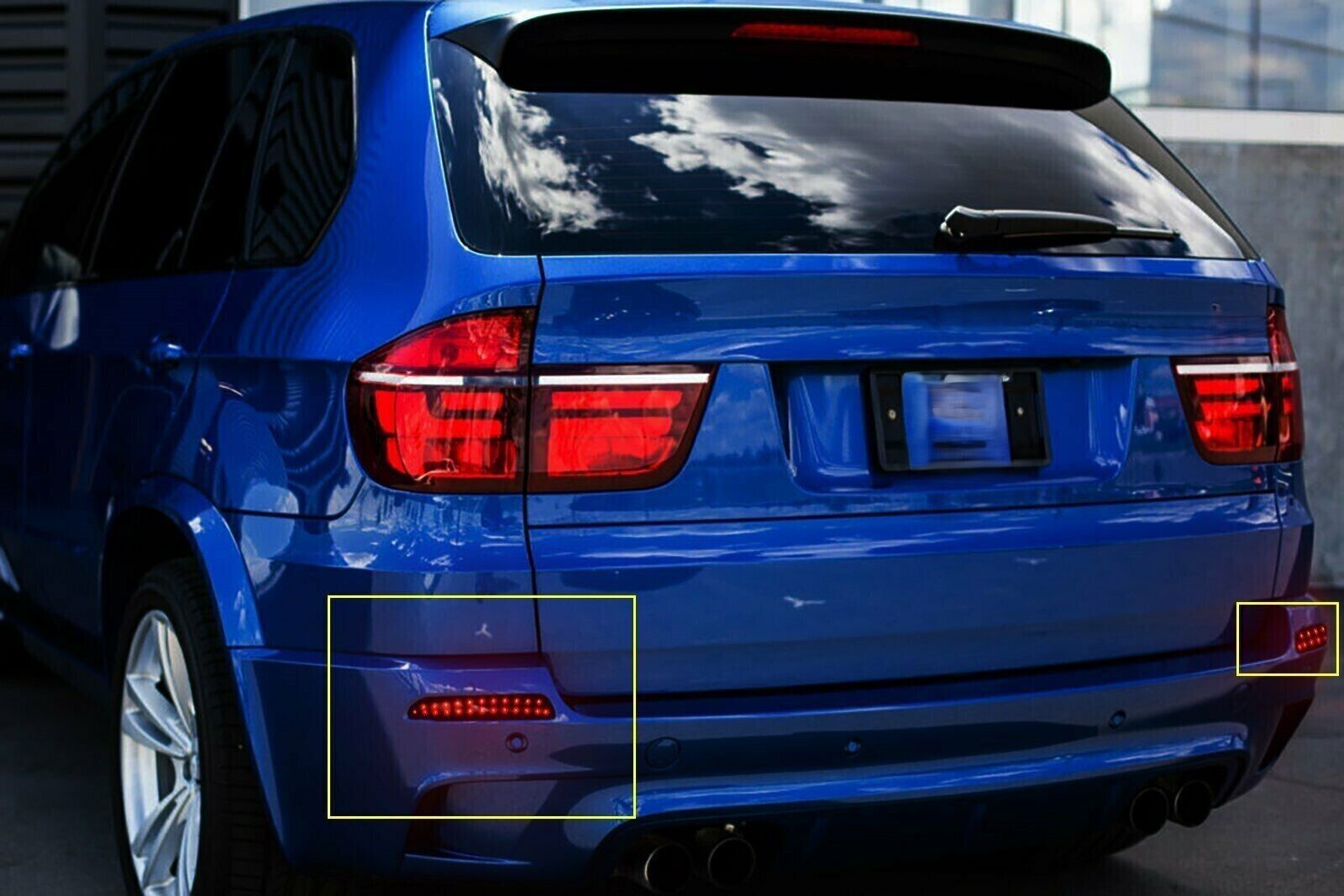 2x Clear Lens Bumper Reflector LED Stop Reverse Brake Light For 07-13 ...