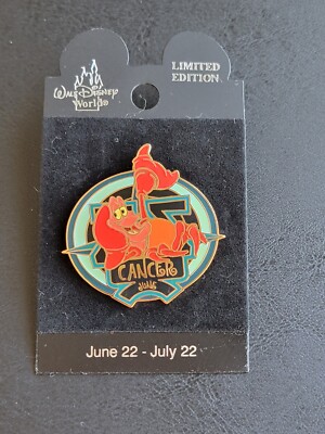 Disney Zodiac SEBASTIAN Pin Cancer July POM - The Little Mermaid | eBay