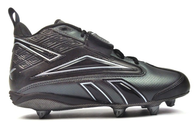 Reebok NFL Thorpe Mid D Football Cleats Mens 9.5 Black/Black for sale ...