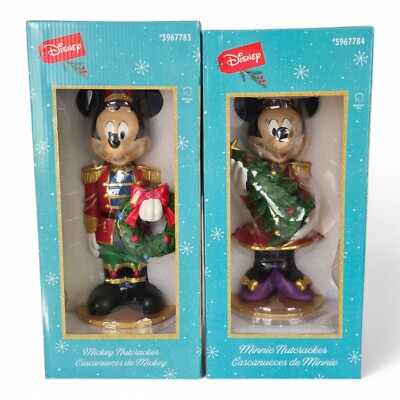 DISNEY 15-in Mickey & Minnie Mouse Nutcracker Decorations NEW IN BOX ...