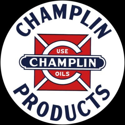 Use Champlin Motor Oil Products NEW Sign: 40" Dia. Round USA STEEL TWO ...