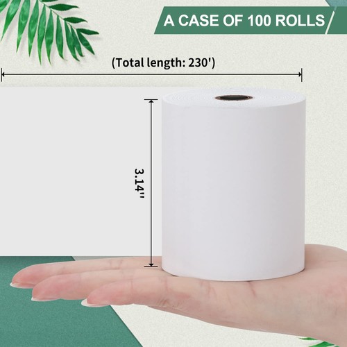 Methdic Receipt Thermal Paper 3 1/8" X 230' White Printer Paper 30 ...