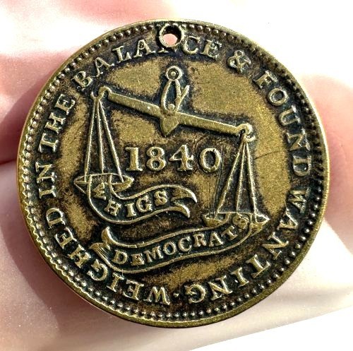 Scarce 1840 Martin Van Buren Democrat Political Campaign Hard Times ...