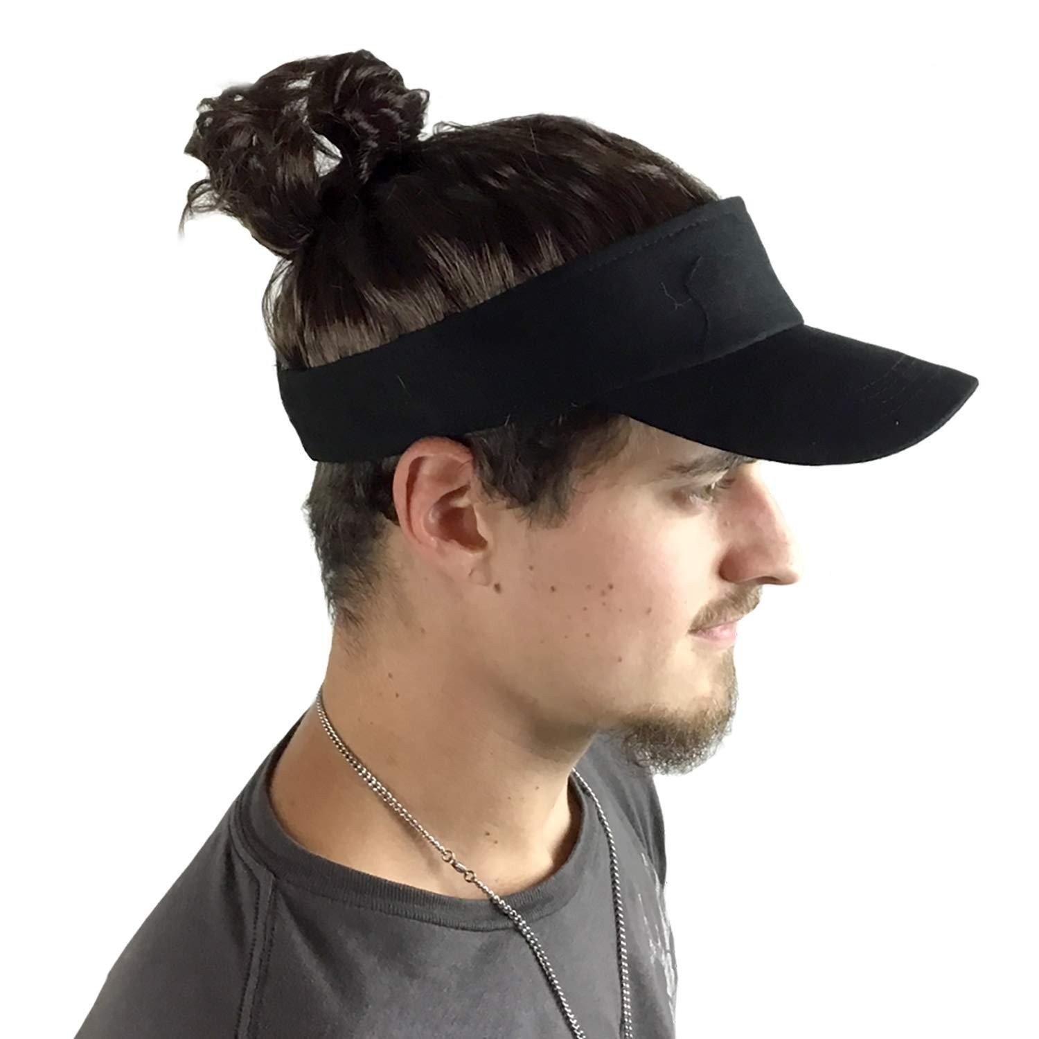 Billy Bob Man Bun Visor Brown Wig First Realistic Looking for sale ...