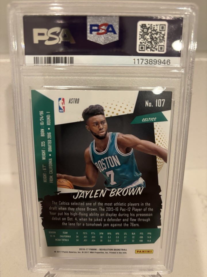 2016-17 Panini Revolution Jaylen Brown Astro RC Rookie PSA 9 Mint #107 ...