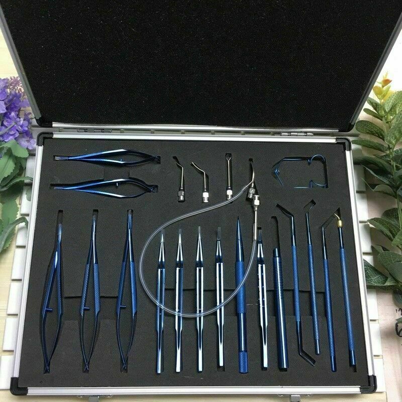 Titanium 21 pcs Cataract Surgical Set Eye Ophthalmic Instrument E | eBay