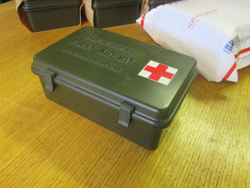08x5x3 First Aid Kit Dry Box General Purpose Water Tight NSN 6545-00 ...