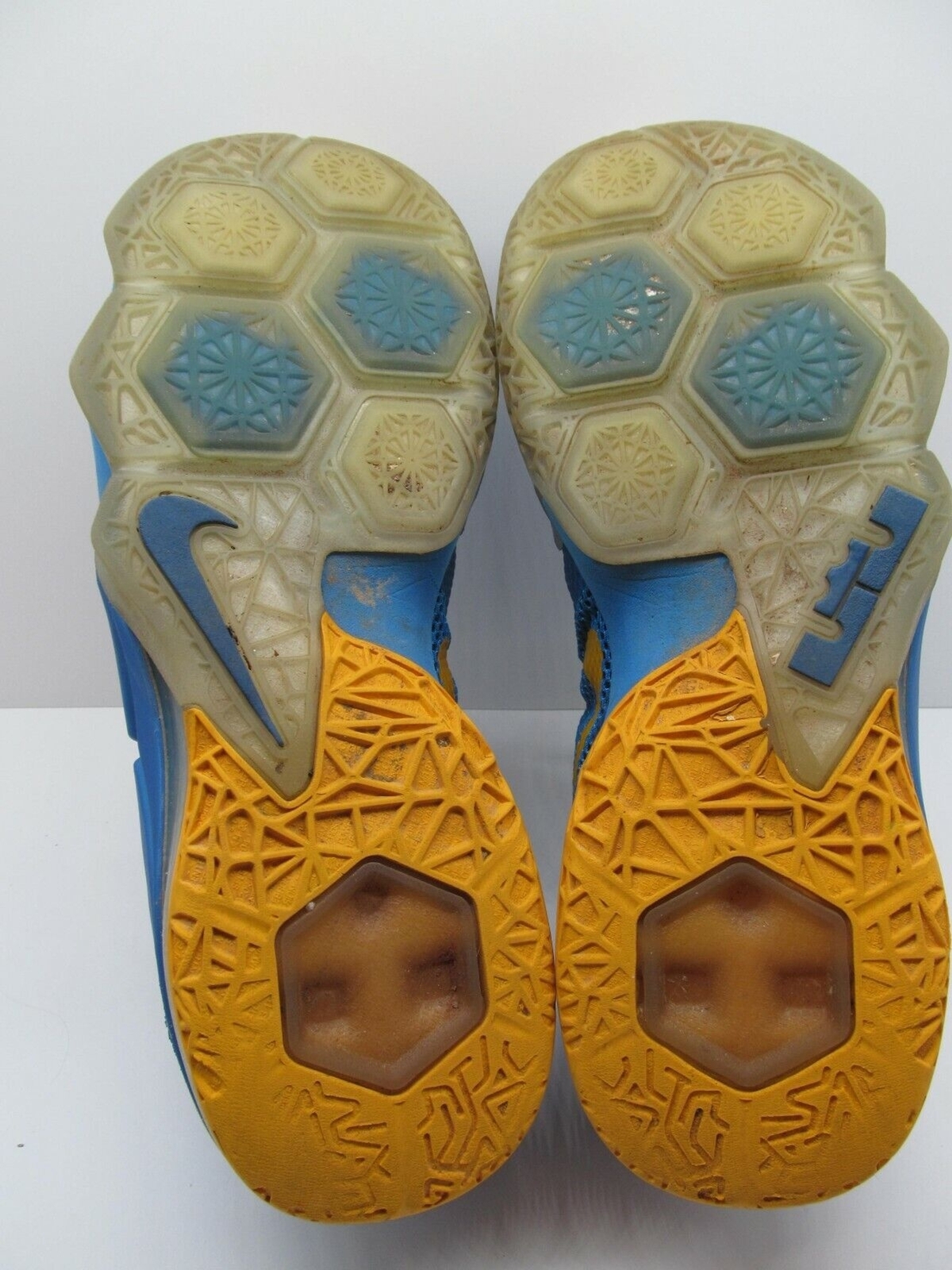 Nike Lebron Entourage Blue Gold Basketball Sneakers … - Gem