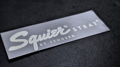 Squier Strat By Fender Solid Silver Waterslide Headstock Decal ...