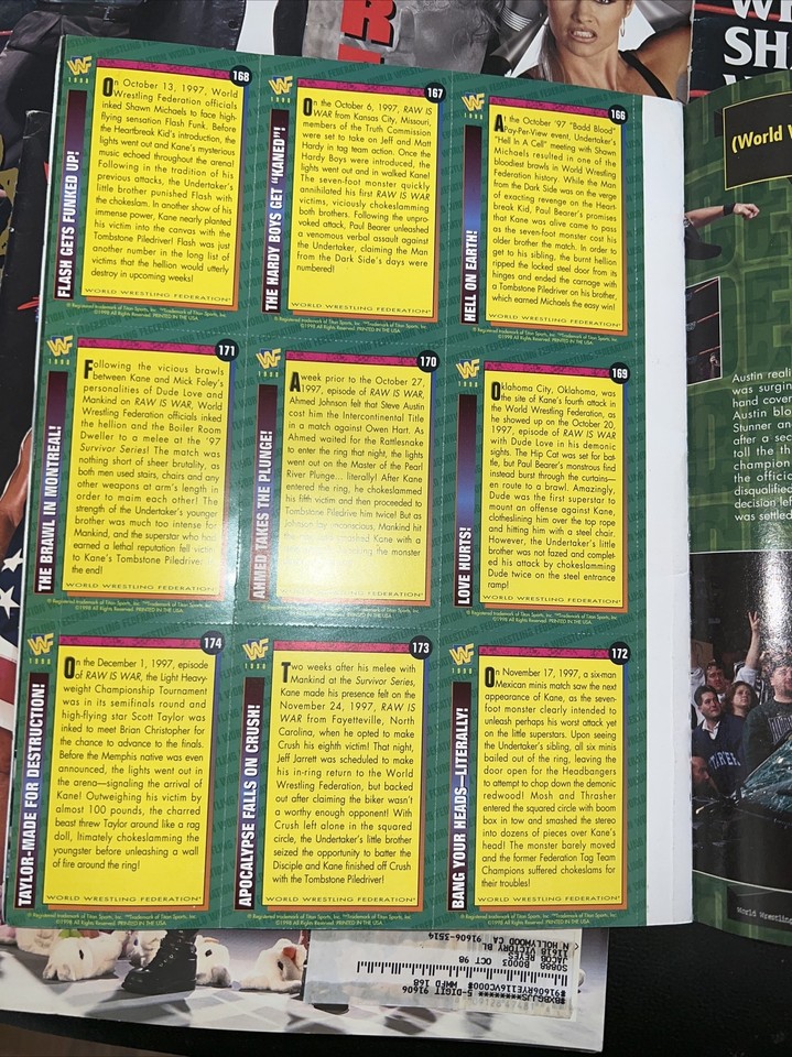 Lot Of 7 WWF Magazines 1998 World Wrestling Federation - Good To VG | eBay